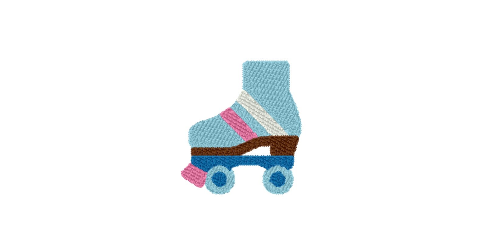 Roller Skates Machine Embroidery Design File - Little Rollerskate ...