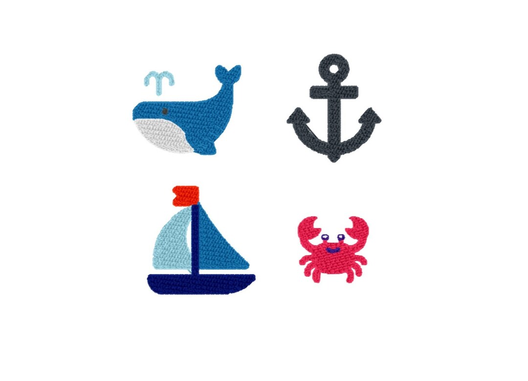 Nautical Embroidery Design, Mini Nautical Embroidery File, INSTANT ...