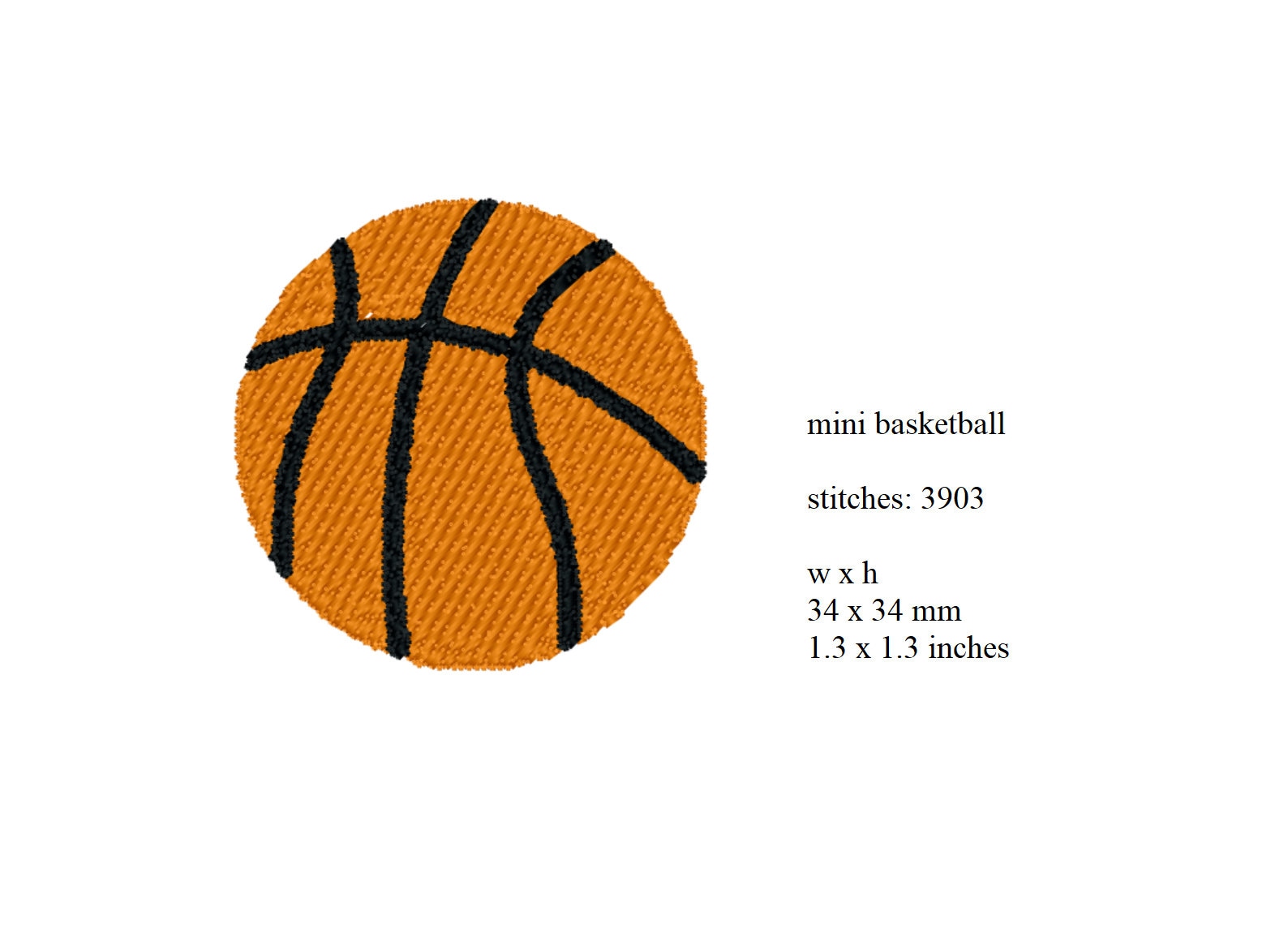 Basketball Embroidery Design | Basketball Embroidery File | Basketball ...