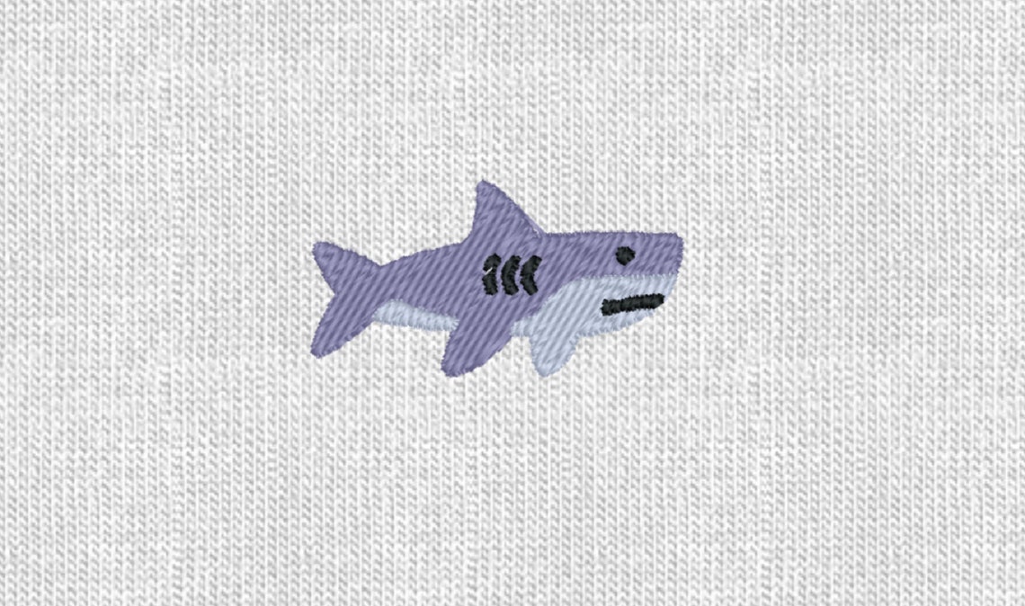 Shark Embroidery Design, Mini Shark Embroidery File, INSTANT DOWNLOAD ...