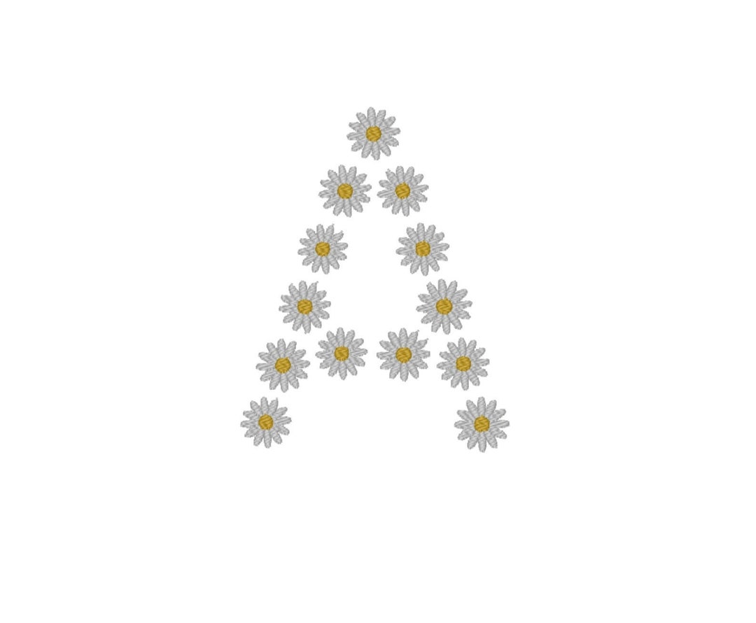 Daisy Font A Embroidery Design - Etsy