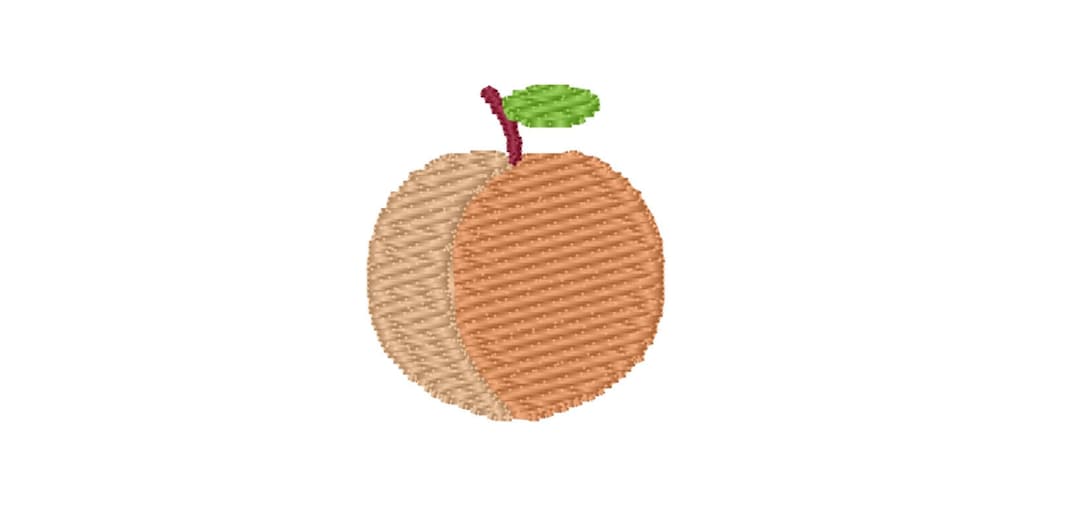 Peach Embroidery Design - Etsy