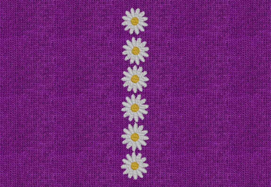 DAISY LETTER I Embroidery Design | Daisy Embroidery Design | Alphabet ...