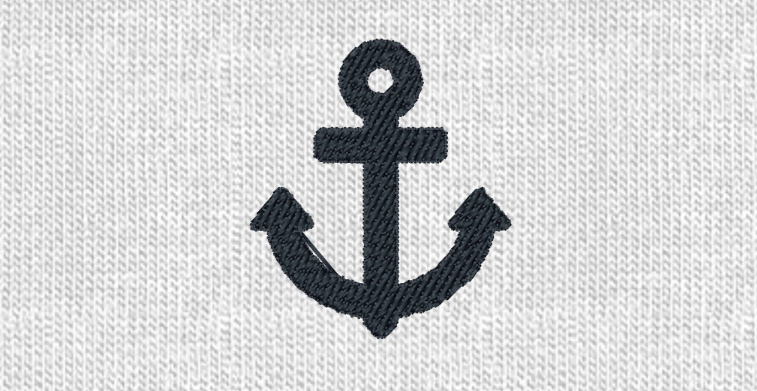 Anchor Embroidery Design - Mini Anchor Embroidery Design - Ship Anchor ...