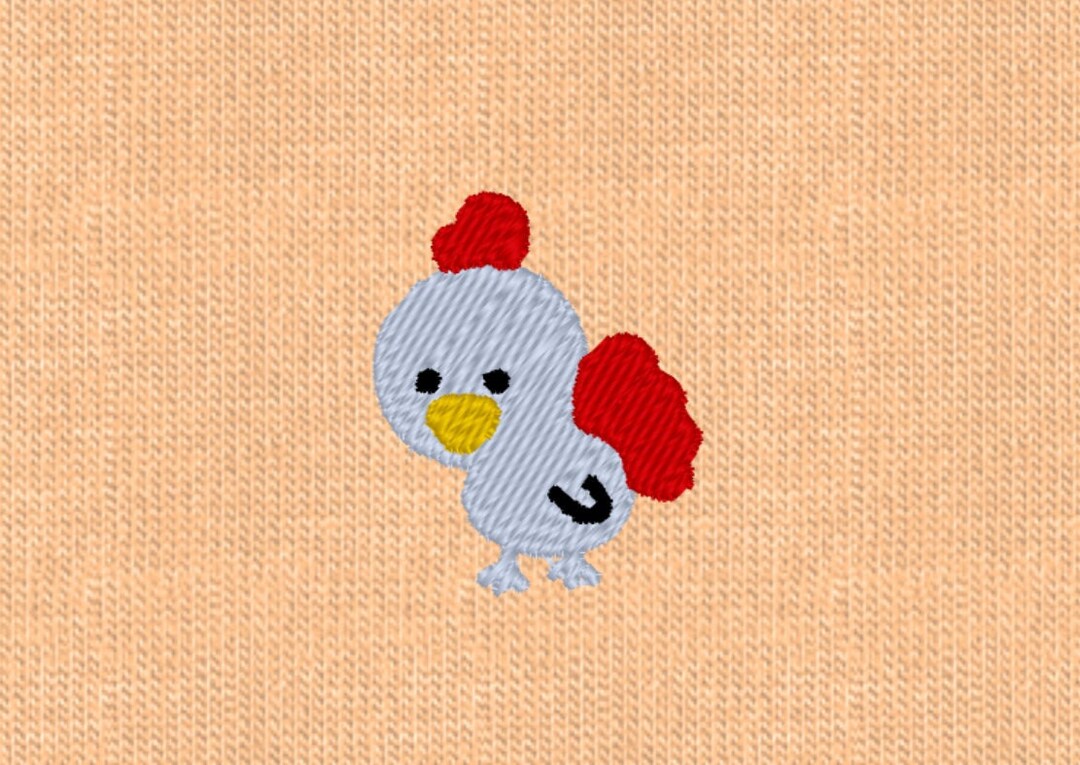 Chicken Embroidery Design, Mini Chicken Embroidery File, INSTANT ...