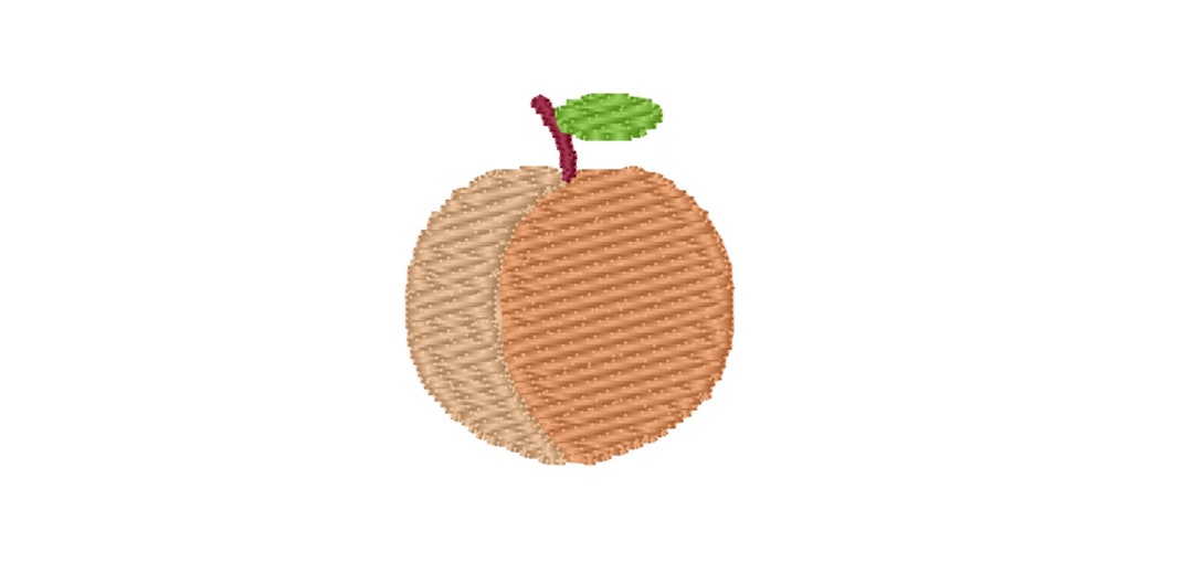 Peach Embroidery Design - Etsy