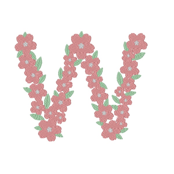 Letter W Embroidery - Etsy