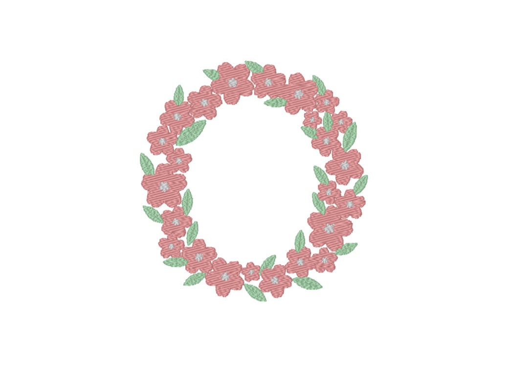 Floral Letter O Embroidery Design | Floral O Embroidery Design | Letter ...