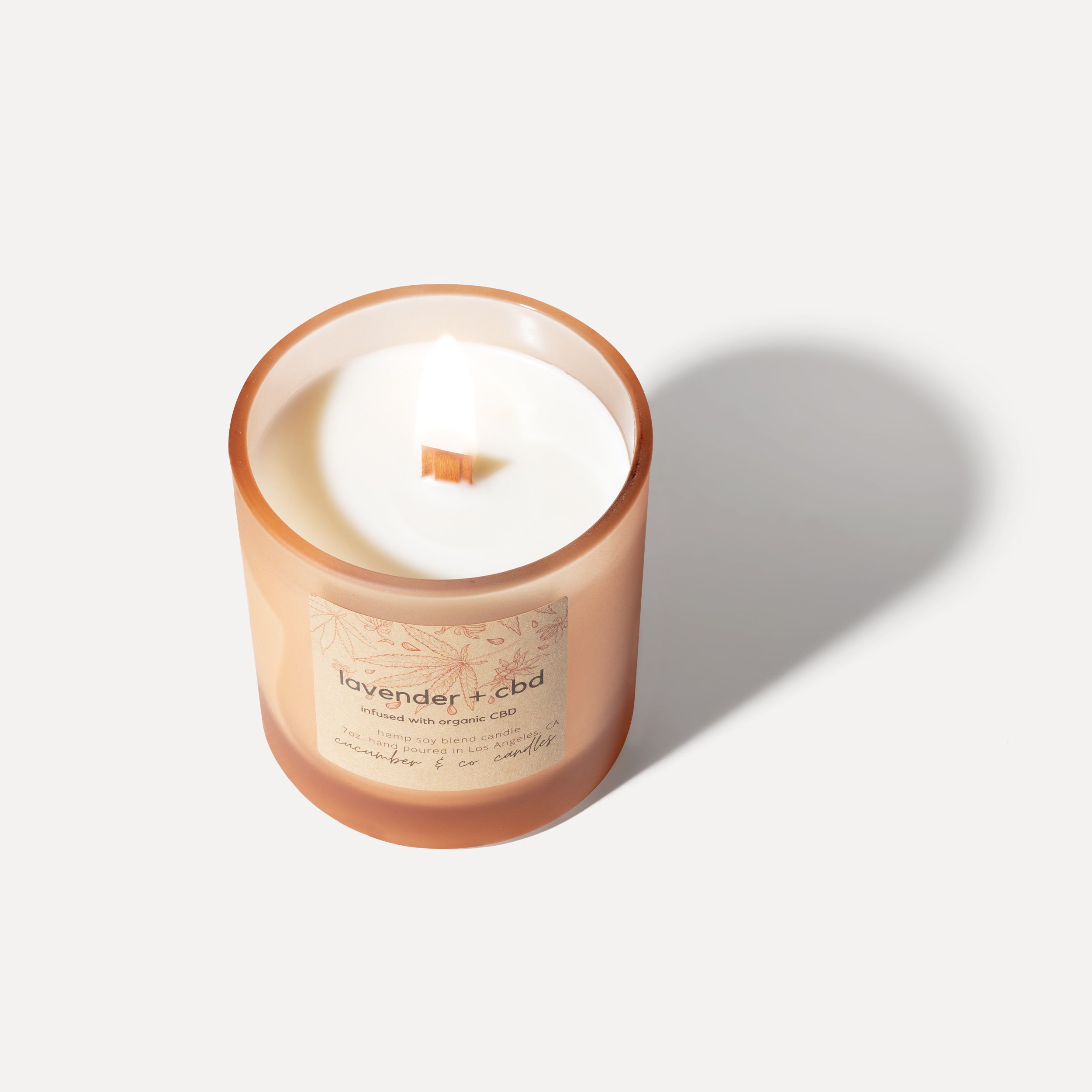 Lavender CBD 7oz. Hemp Wax Candle Eucalyptus, Marine, Honeydew Melon ...