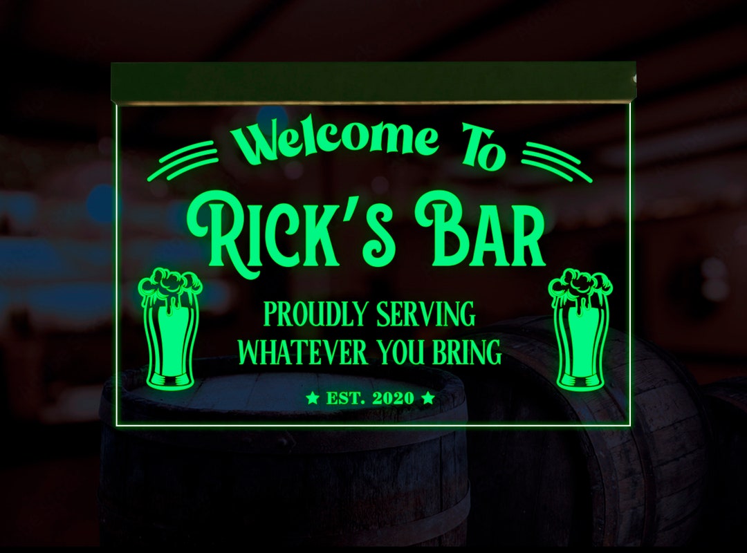 Custom Bar Sign, Neon Bar Sign, Customized Bar Sign for Home Bar, Bar ...