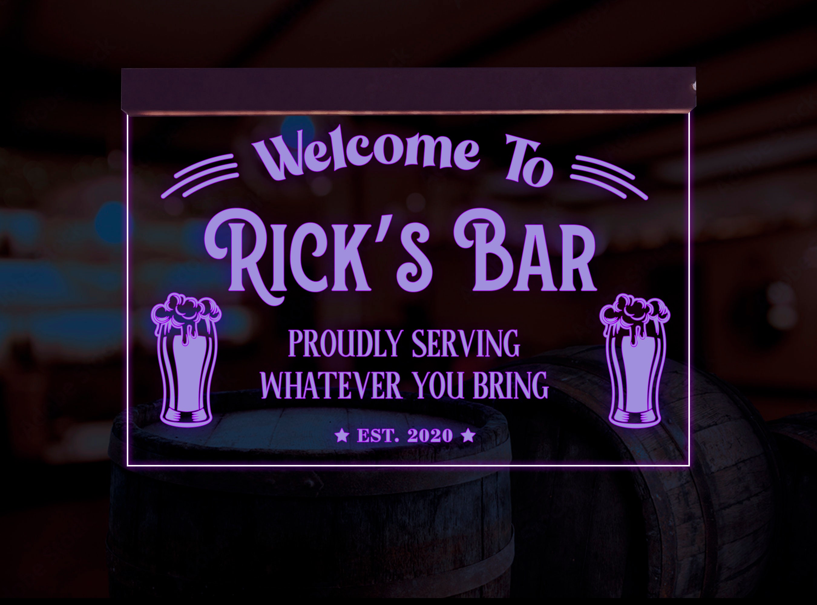 Custom Bar Sign Neon Bar Sign Customized Bar Sign for Home - Etsy