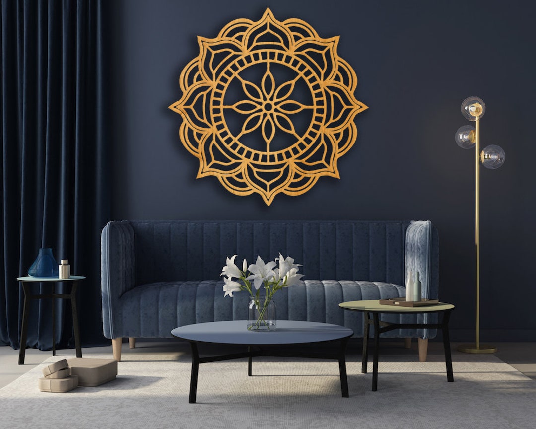 Wood Mandala Wall Art, Mandala Laser Cut, Wood Mandala Wall Decor ...