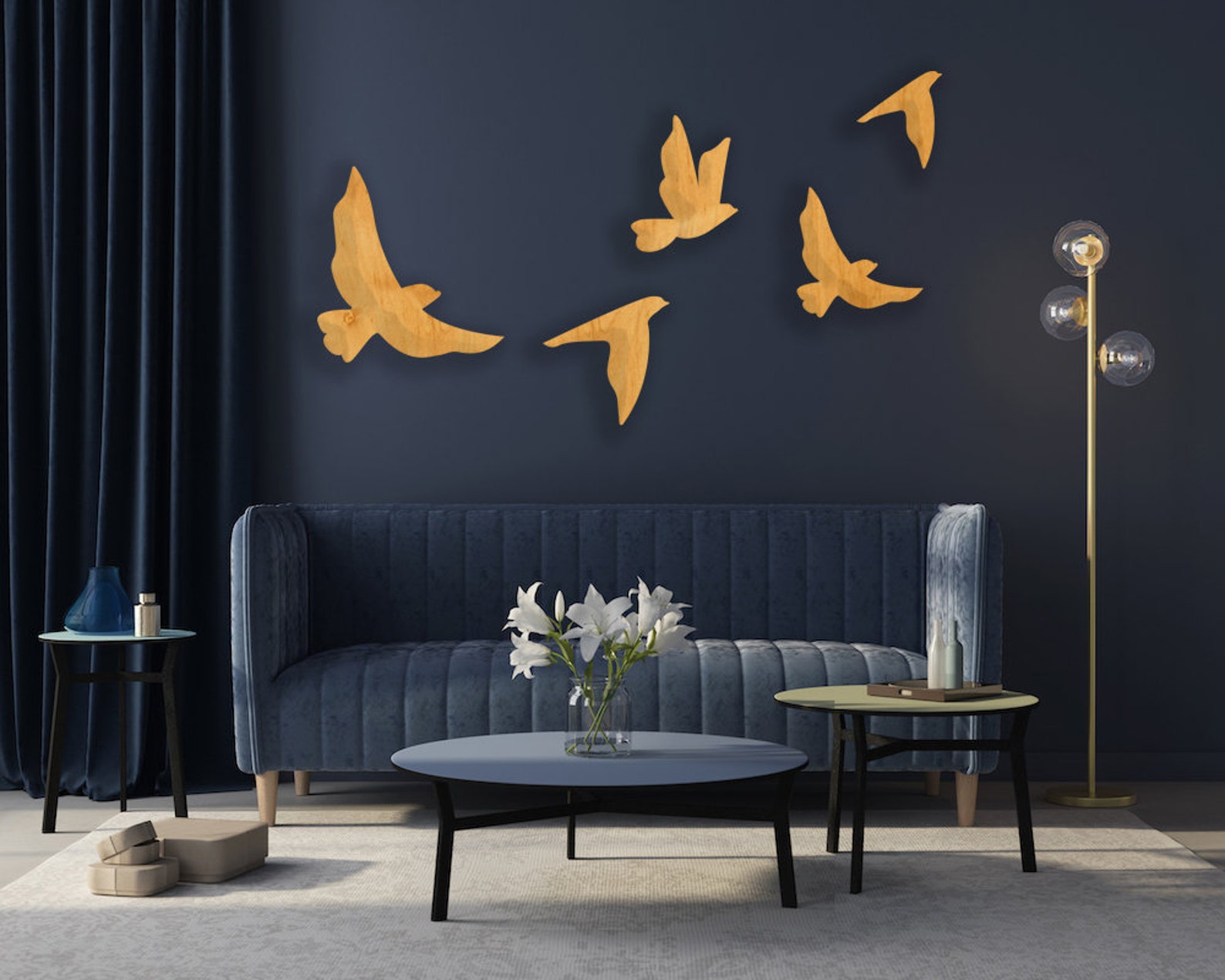 Flying Bird Wall Decor, Wood Birds Decor, Bird Wall Art, Birds Wall ...