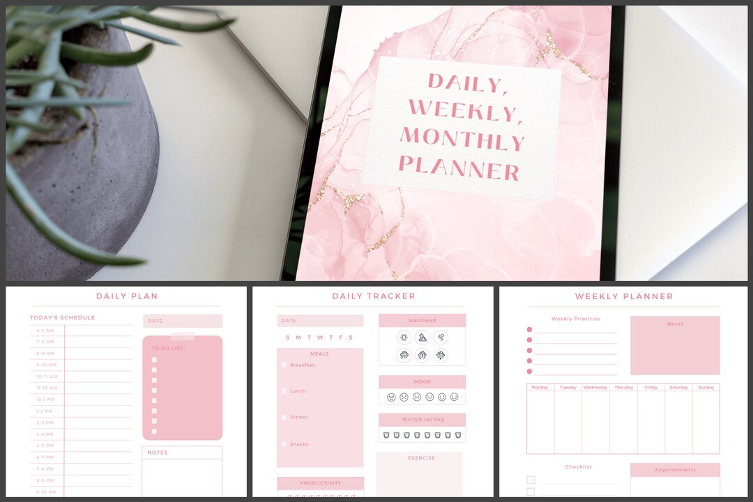 Daily, Weekly, Monthly Planner Digital and Printable - Etsy