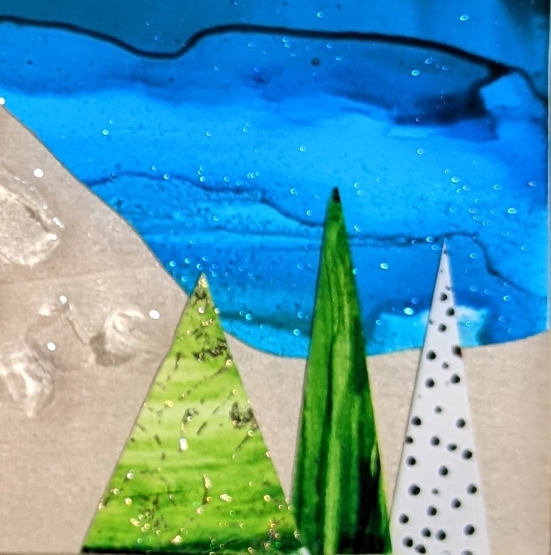 ORIGINAL Handmade Collage Art red Squirrel by the - Etsy