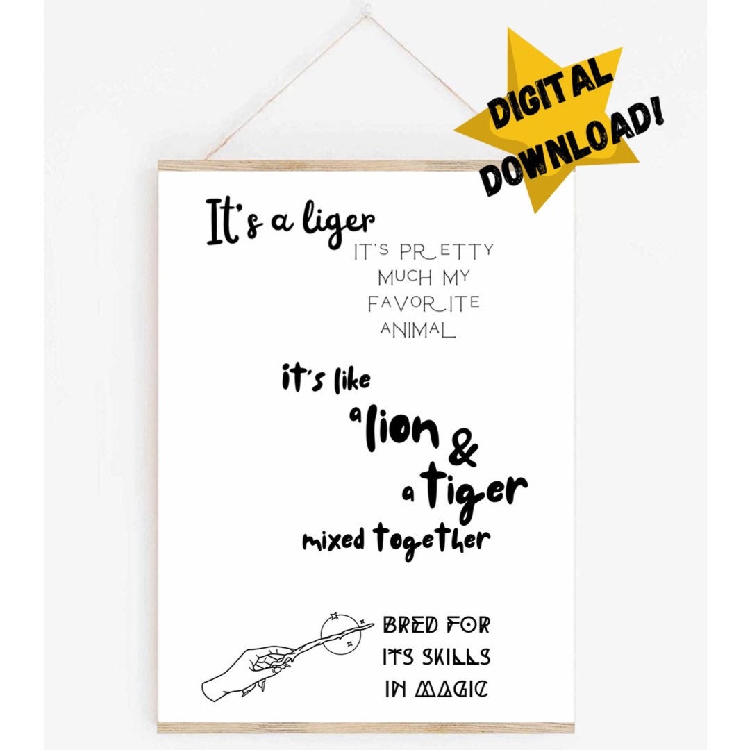 Liger Napoleon Dynamite Digital Art Print - Etsy