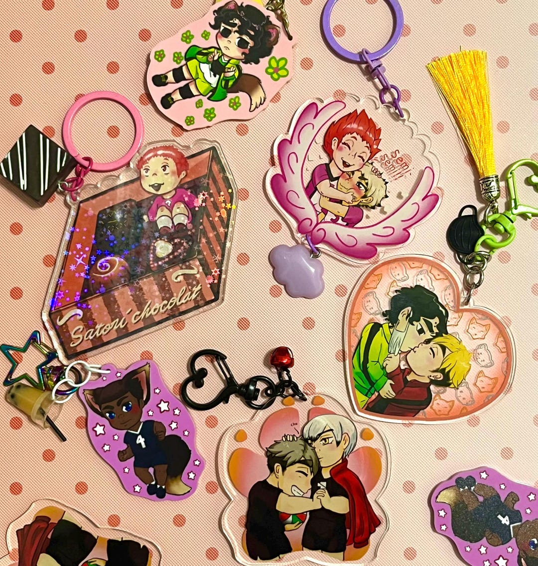 Volleyball Anime Acrylic Charms: Recycled Materials - Etsy
