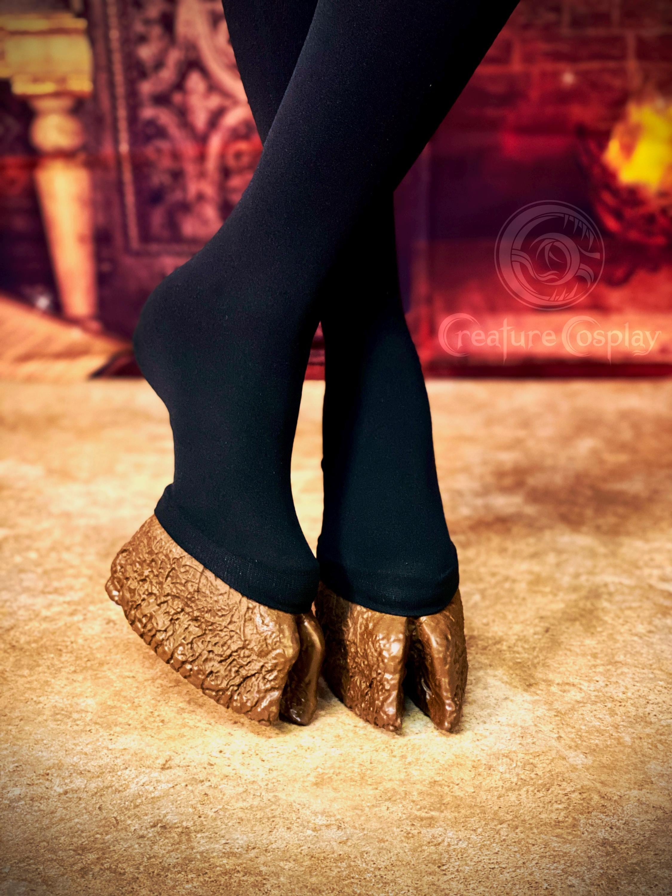Demon Hoof Shoes With Thigh-high Leggings - Etsy