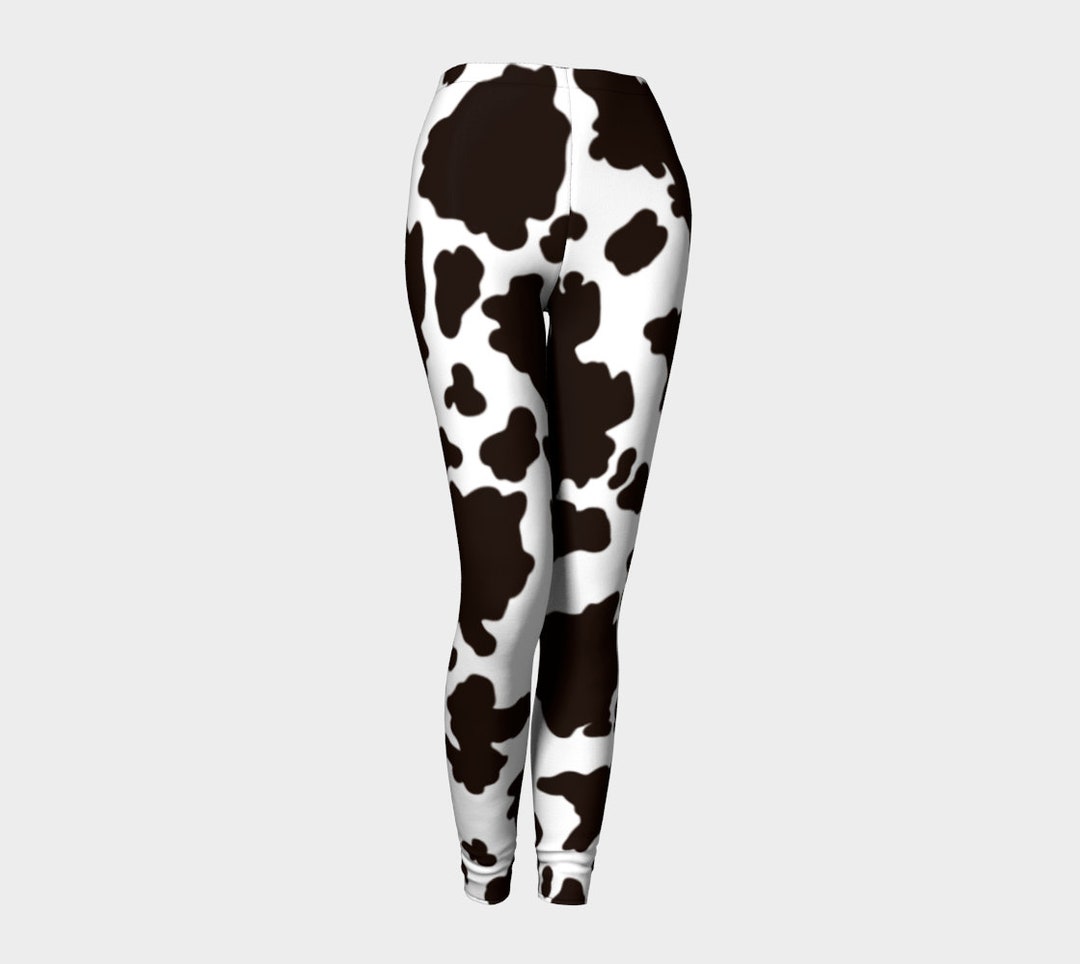 Cow Print Leggings - Etsy