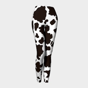 Cow Print Leggings - Etsy