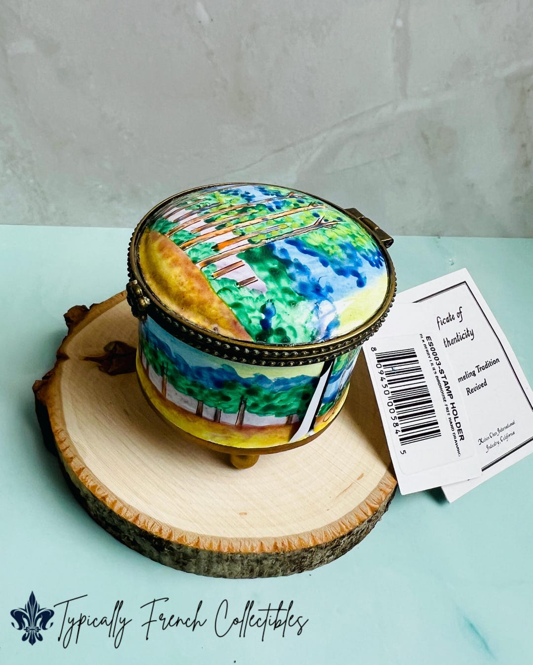 Claude Monet Trinket Box. Vintage Stamp Trinket Box. Stamp Holder ...