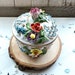 Floral Dresden Box. Vintage Floral Trinket Box. Pill Box Dresden Hand ...