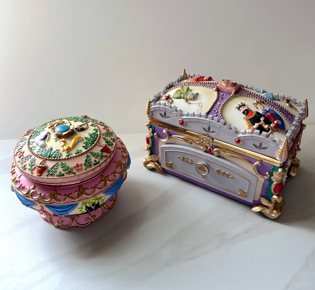Sleeping Beauty Music Box. Vintage Set of Two Music Boxes. Disney Music ...