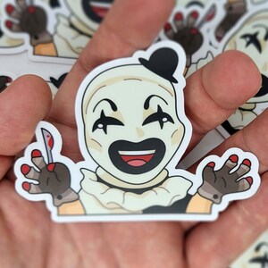 Terrifier Movie Clown Sticker – 3in Art the Clown Horror Sticker ...