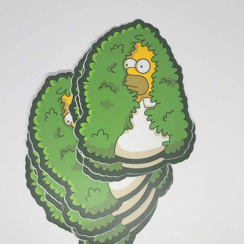 Homer Hiding Bush the Simpsons Sticker – 3.5in Waterproof the Simpsons ...