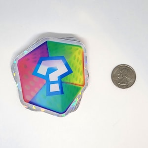 Mario Kart Item Box Holo Sticker – Waterproof Mario Kart Stickers ...