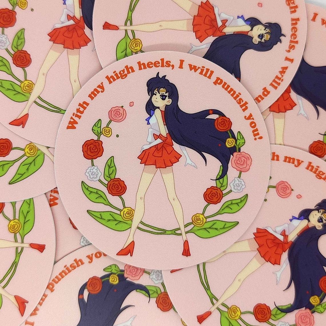 Sailor Mars Sailor Moon Sticker Cute Sailor Mars Sticker - Etsy
