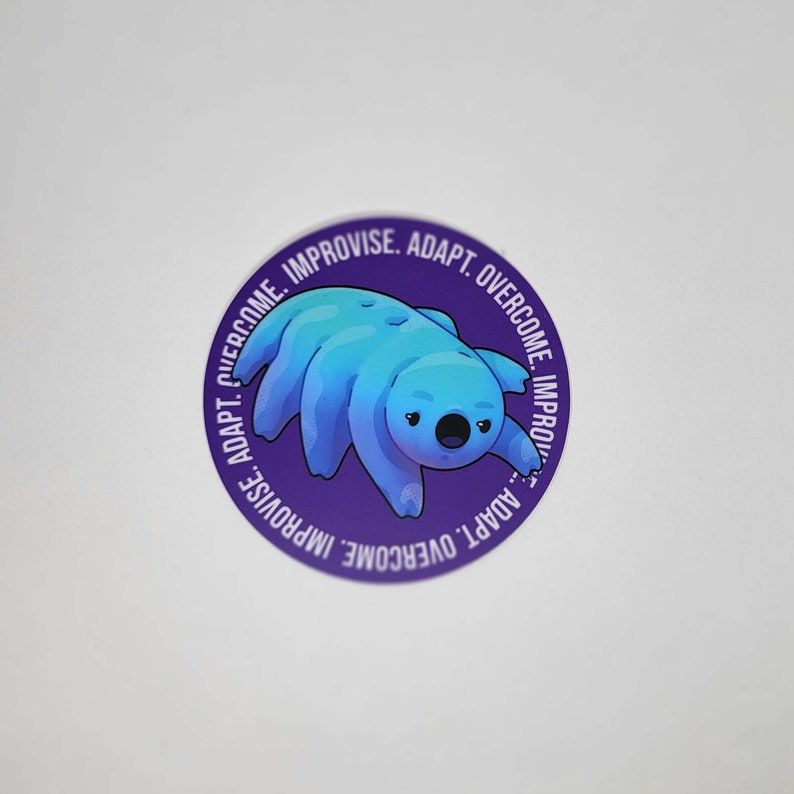 Cute Tardigrade Water Bear Sticker 3in Vinyl Science Sticker - Etsy