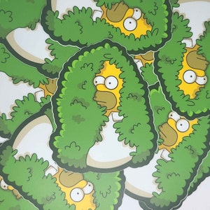 Homer Hiding Bush the Simpsons Sticker – 3.5in Waterproof the Simpsons ...