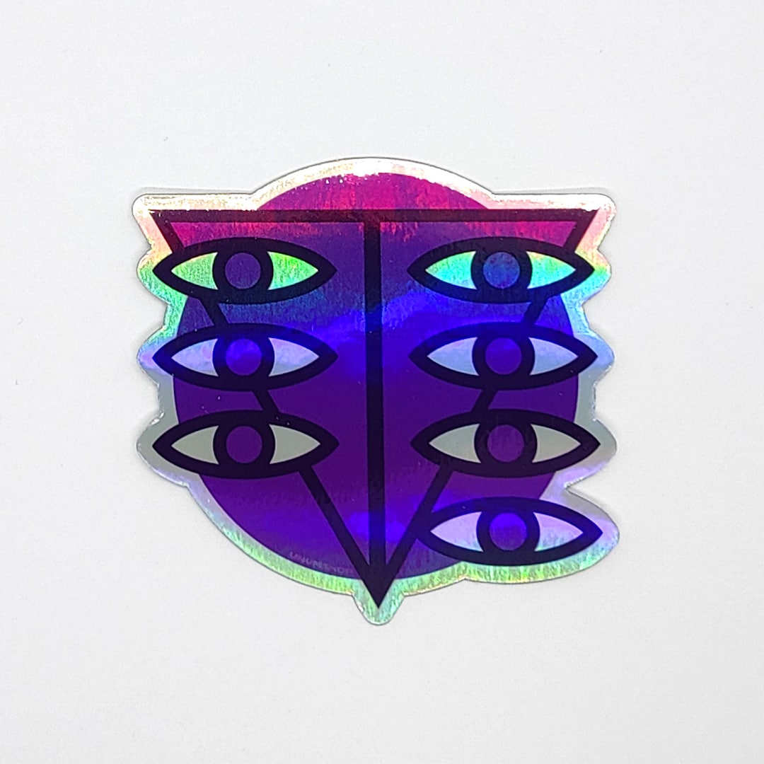 Seele Logo Holo Evangelion Sticker - Holographic Anime Stickers - Neon ...
