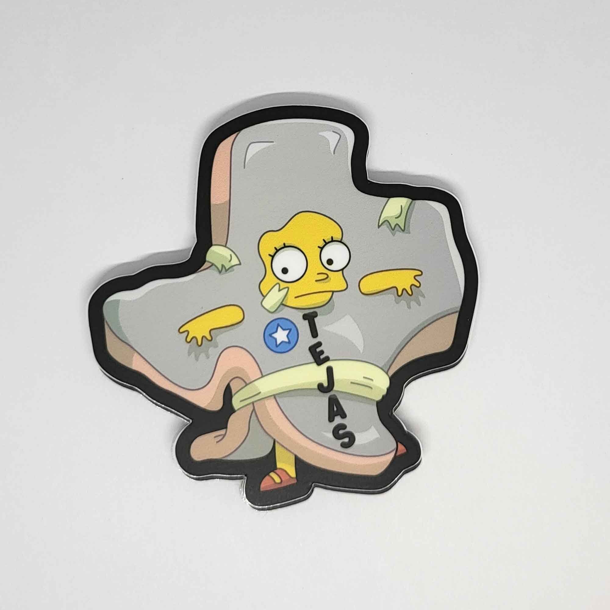 Lisa the Simpsons Texas Costume Sticker – Funny Texas Waterproof ...