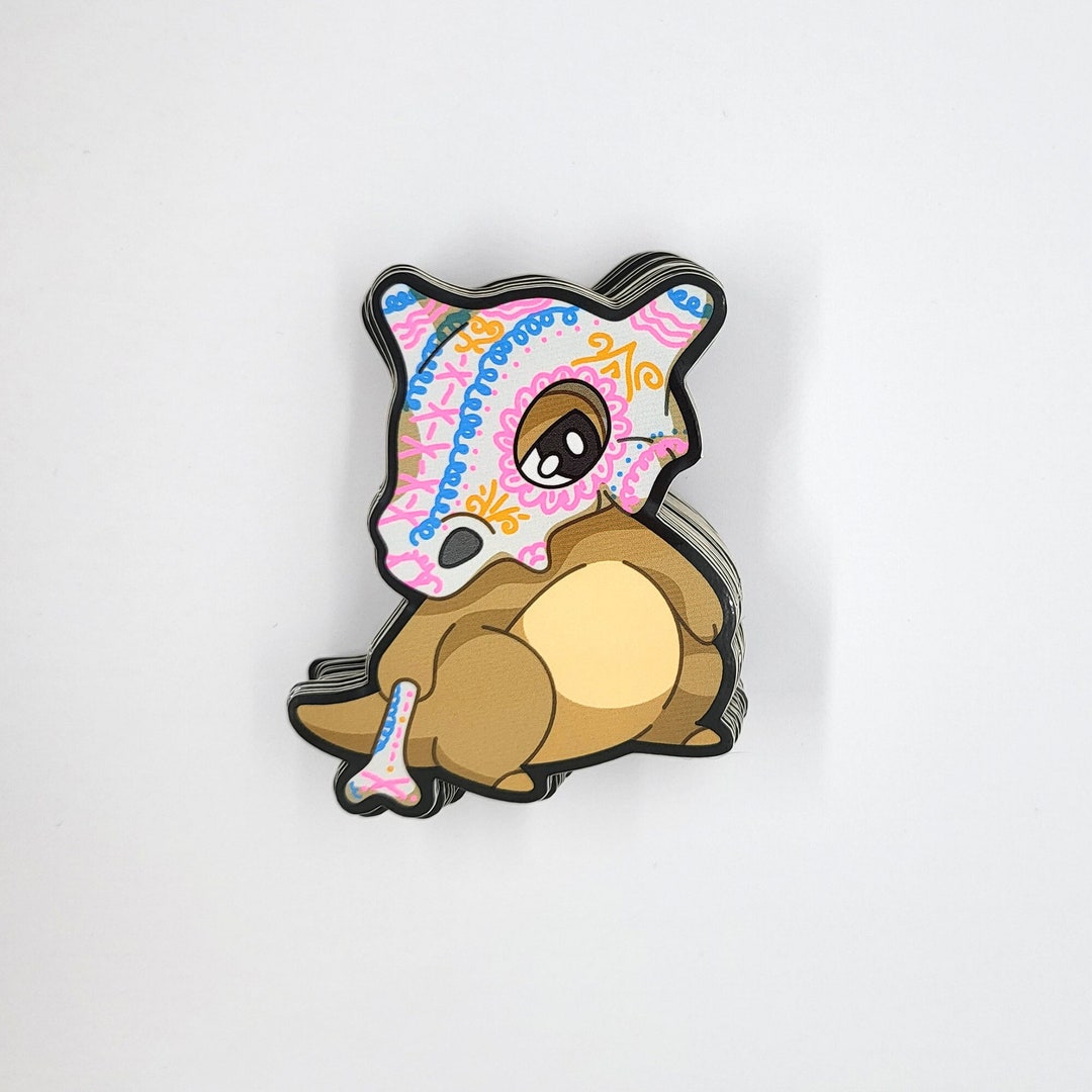 Cubone Sticker – Mexican Sugar Skull Vinyl Pokemon Sticker – 3in ...