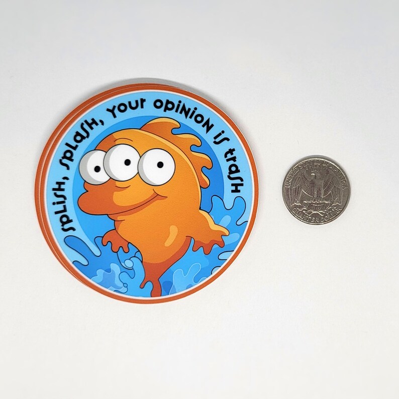 Splish Splash Funny Fish Sticker the Simpsons Blinky Your - Etsy