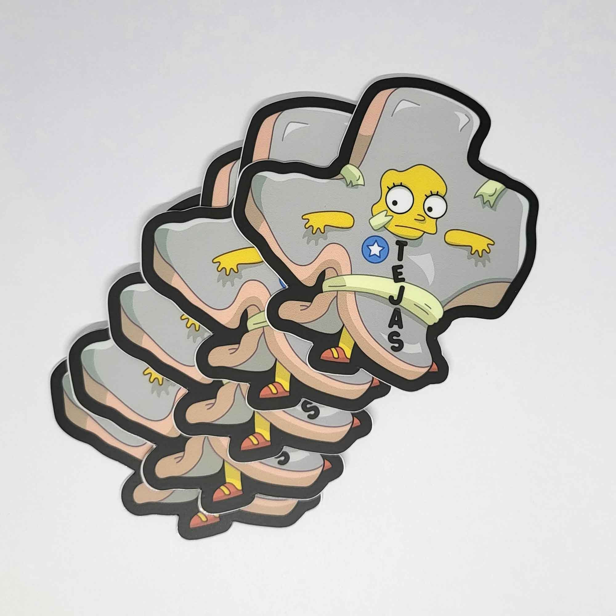 Lisa the Simpsons Texas Costume Sticker – Funny Texas Waterproof ...
