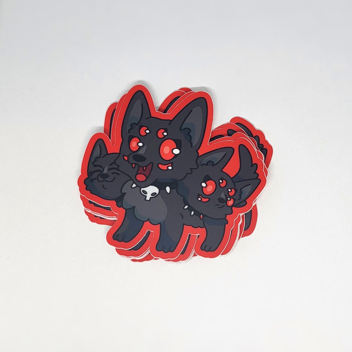 Cerberus 3 Headed Cute Dog Sticker Waterproof Sticker Cute - Etsy