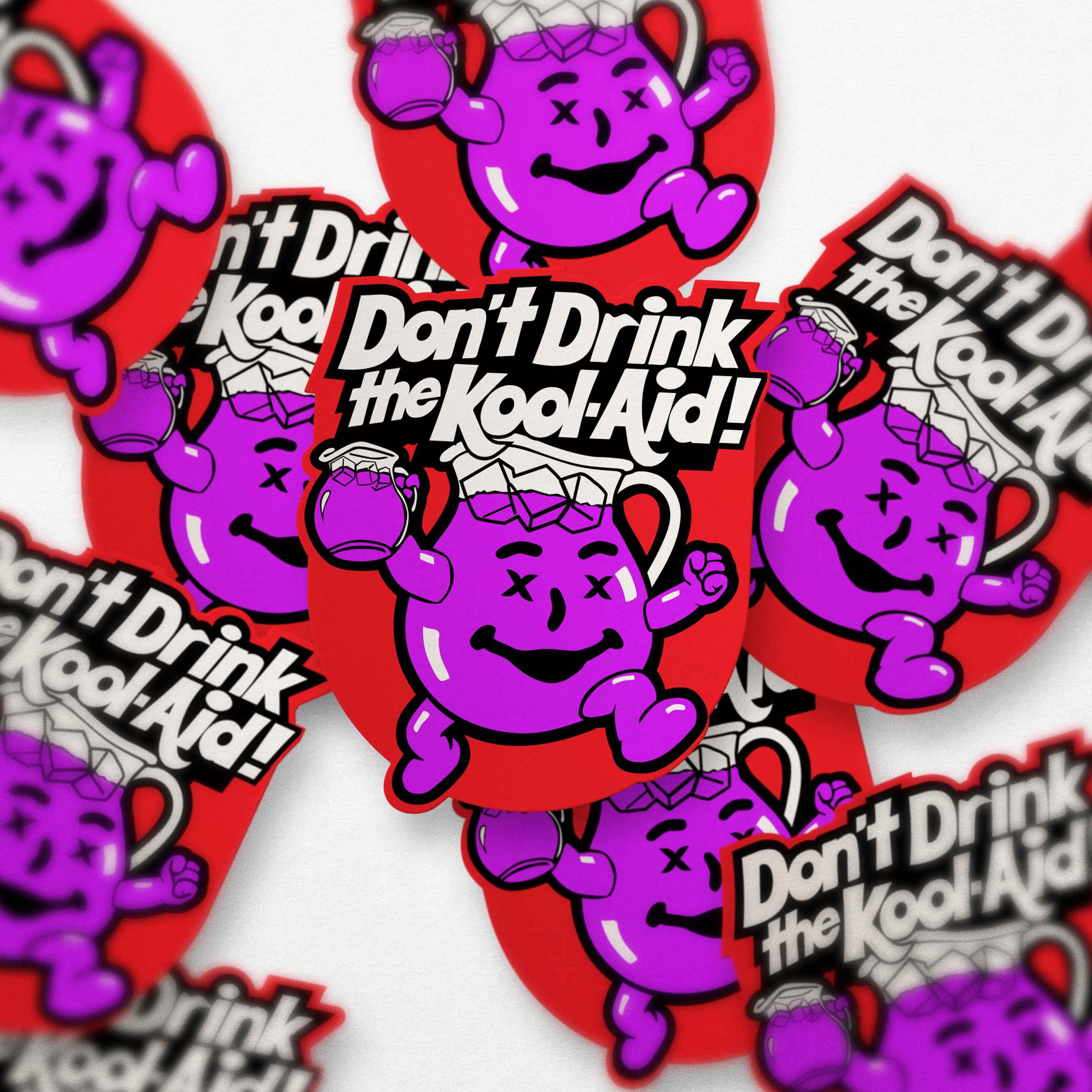 Don't Drink the Kool Aid Sticker | 3in Kool Aid Man Parody ...