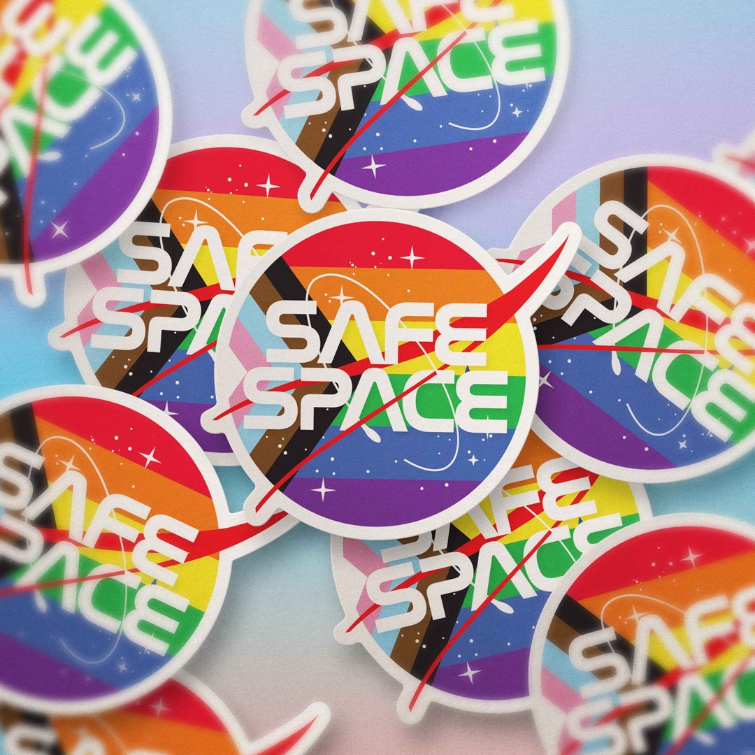 Safe Space LGBTQIA+ NASA Waterproof Sticker – Gifts for LGBTQ+ Friends ...