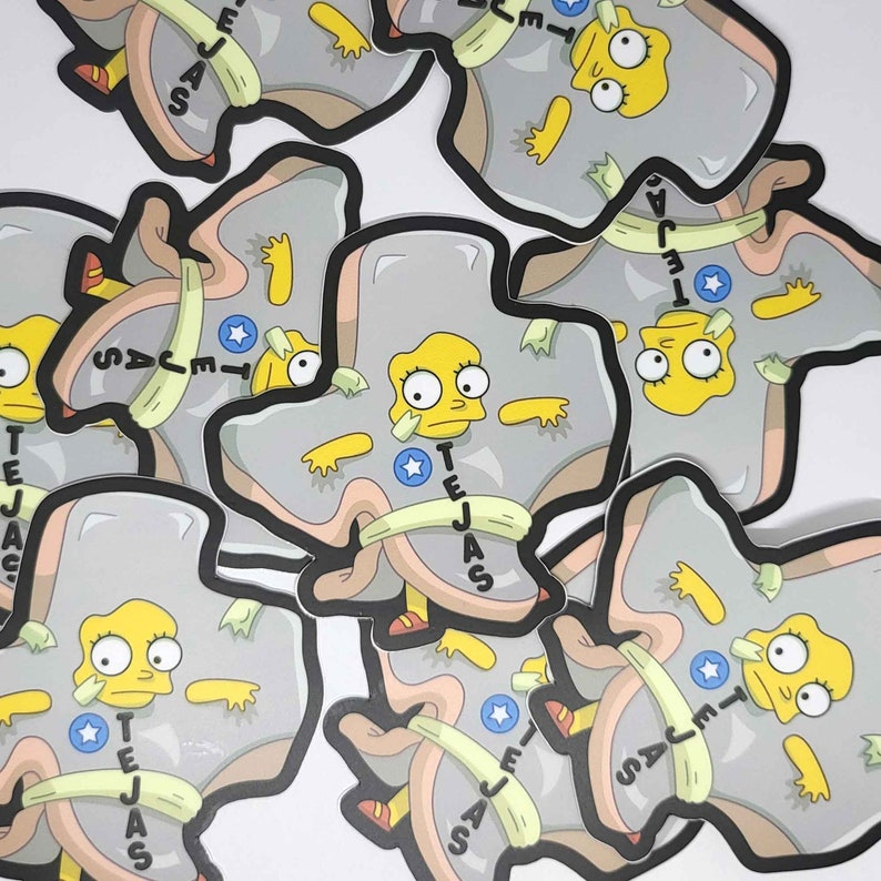 Lisa the Simpsons Texas Costume Sticker Funny Texas - Etsy