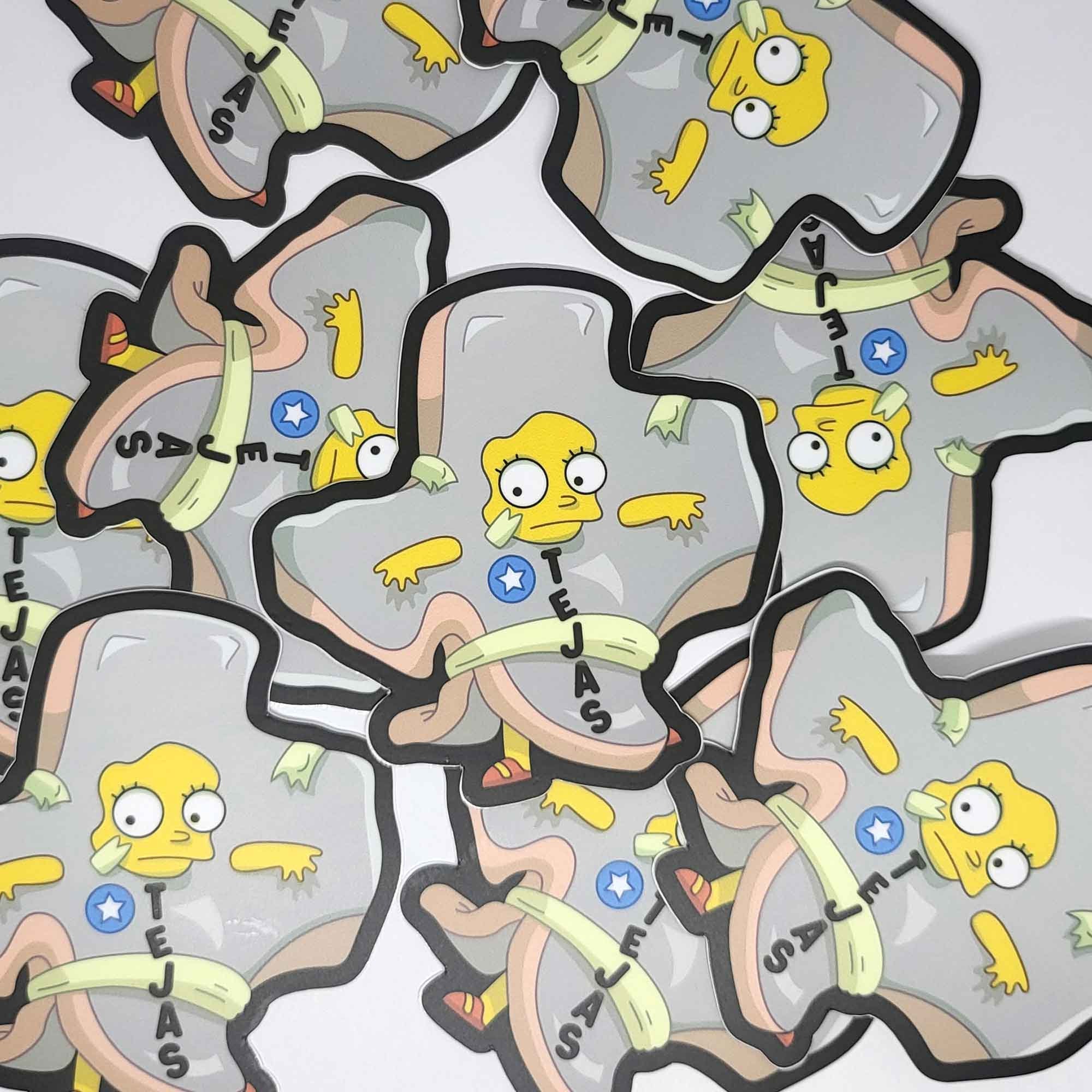 Lisa the Simpsons Texas Costume Sticker – Funny Texas Waterproof ...