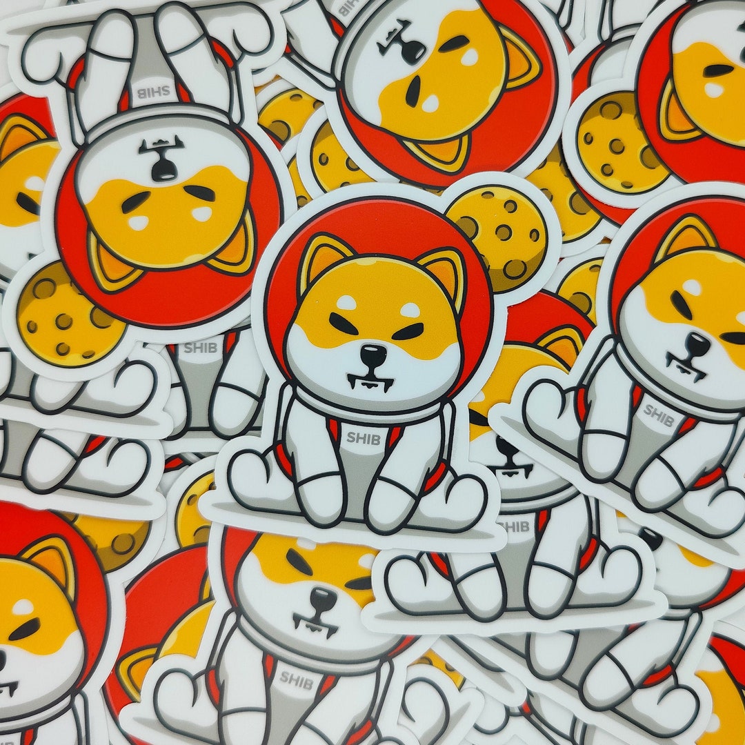 Shiba Inu Astronaut Cute Sticker – Shib Token Sticker – Crypto Currency ...
