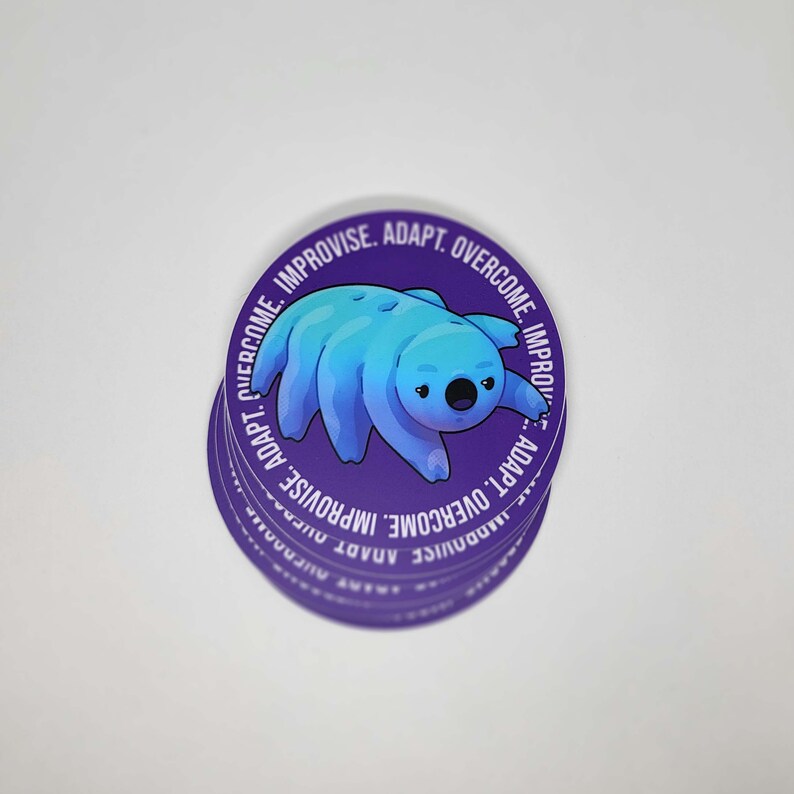 Cute Tardigrade Water Bear Sticker 3in Vinyl Science Sticker - Etsy