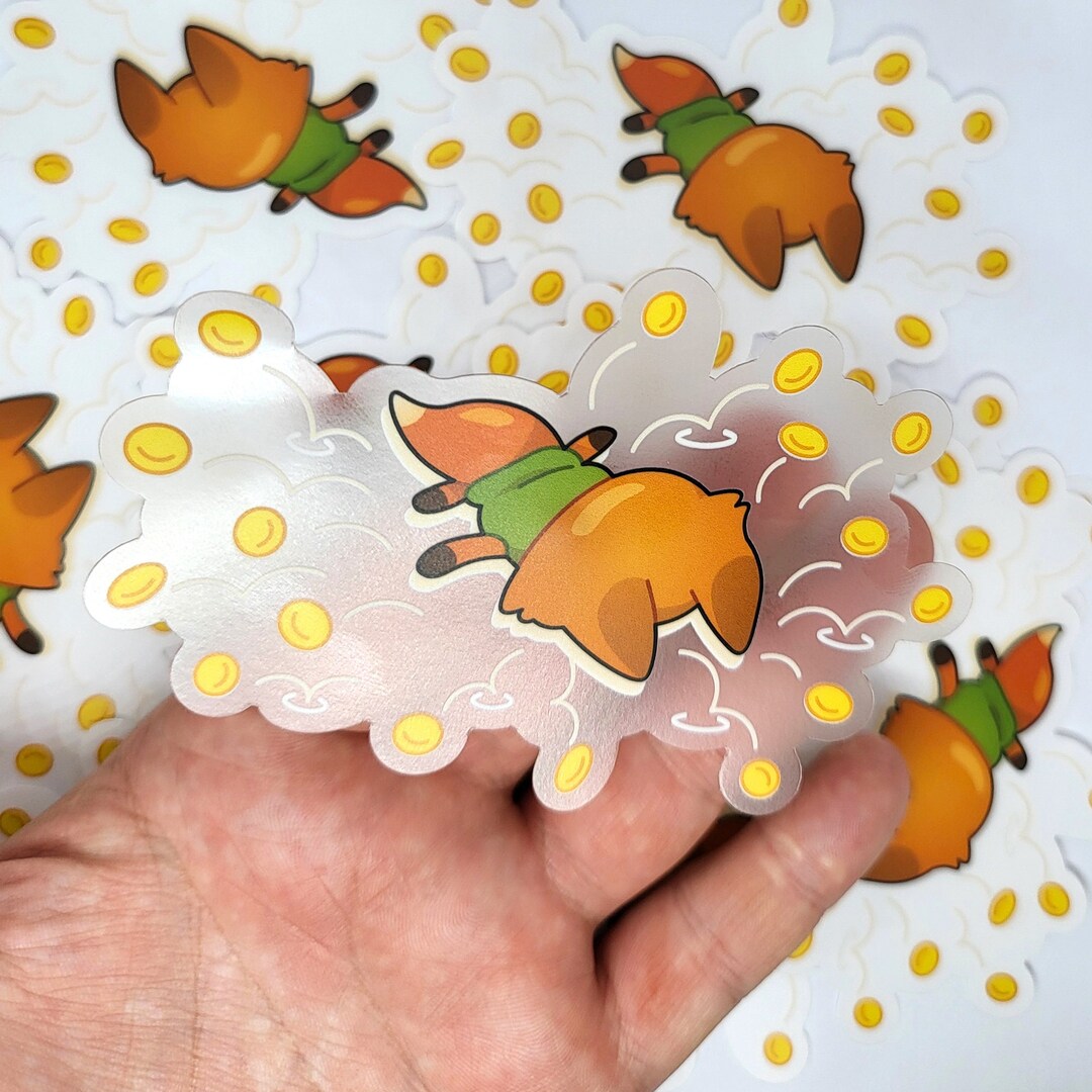 Tunic Game Fox Dropping Coins Sticker – Tunic Cute Fox Game Sticker ...
