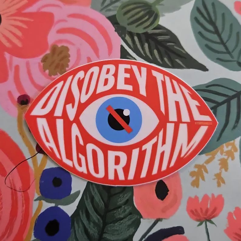 Disobey the Algorithm Sticker | Anti-surveillance Vinyl Decal | Eye ...