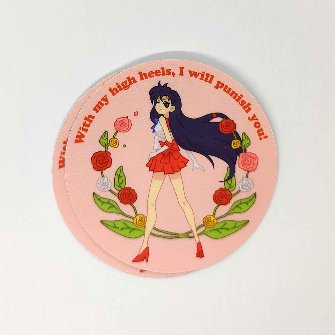 Sailor Mars Sailor Moon Sticker Cute Sailor Mars Sticker - Etsy