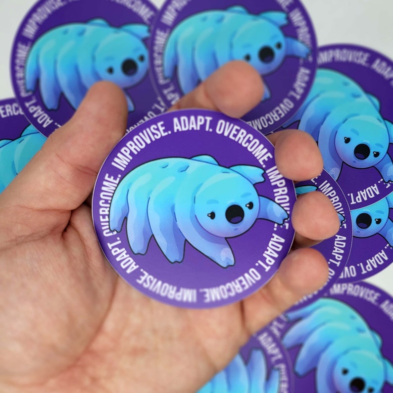 Cute Tardigrade Water Bear Sticker 3in Vinyl Science Sticker - Etsy