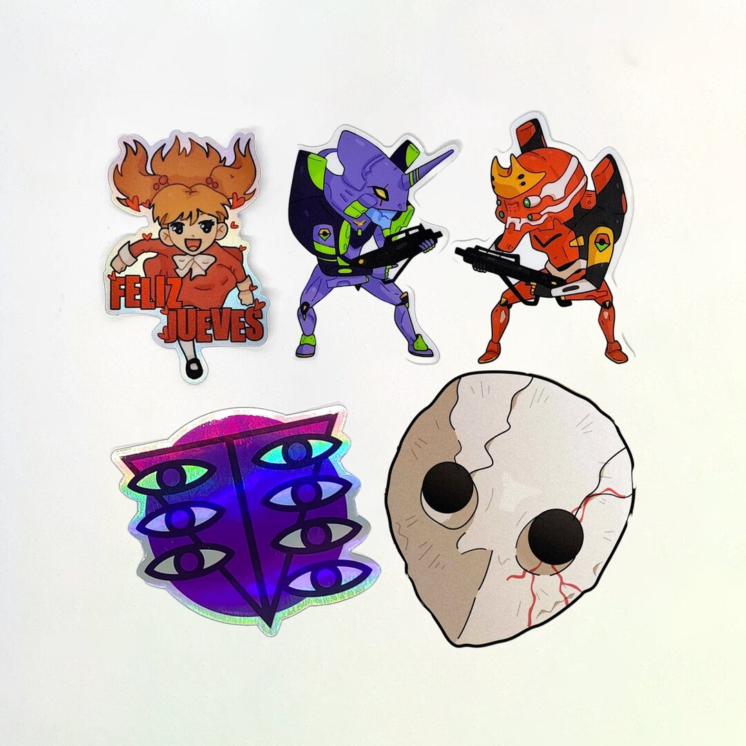 Neon Genesis Evangelion Stickers (5 Vinyl Sticker Pack) – Waterproof ...